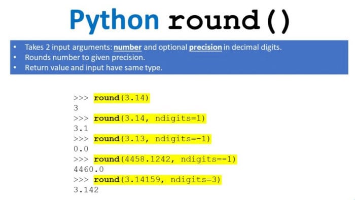 Python Round Function Precision Handling In Numeric Operations