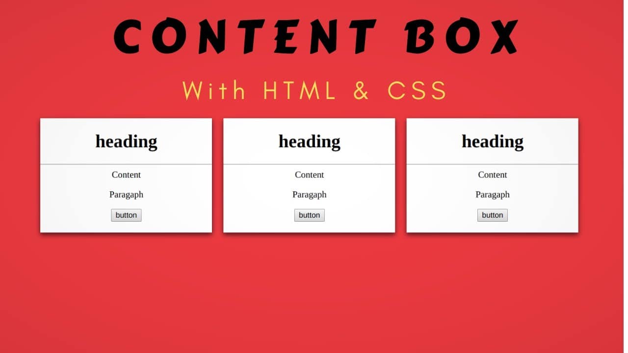 How to make a box in HTML?