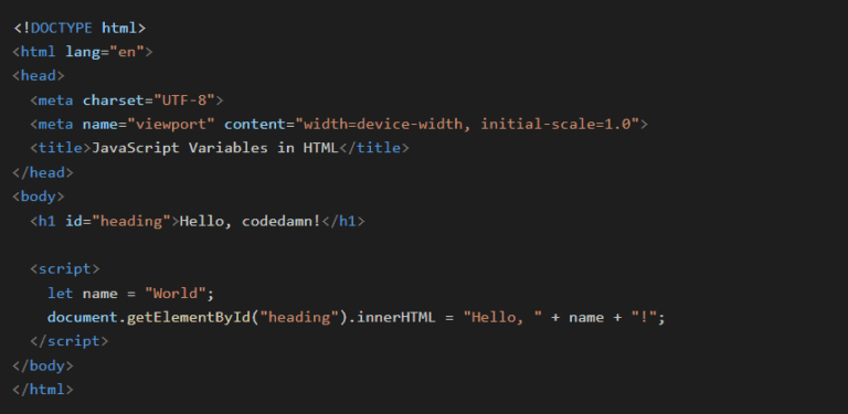 How To Use A Javascript Variable In Html 5 Best Ways
